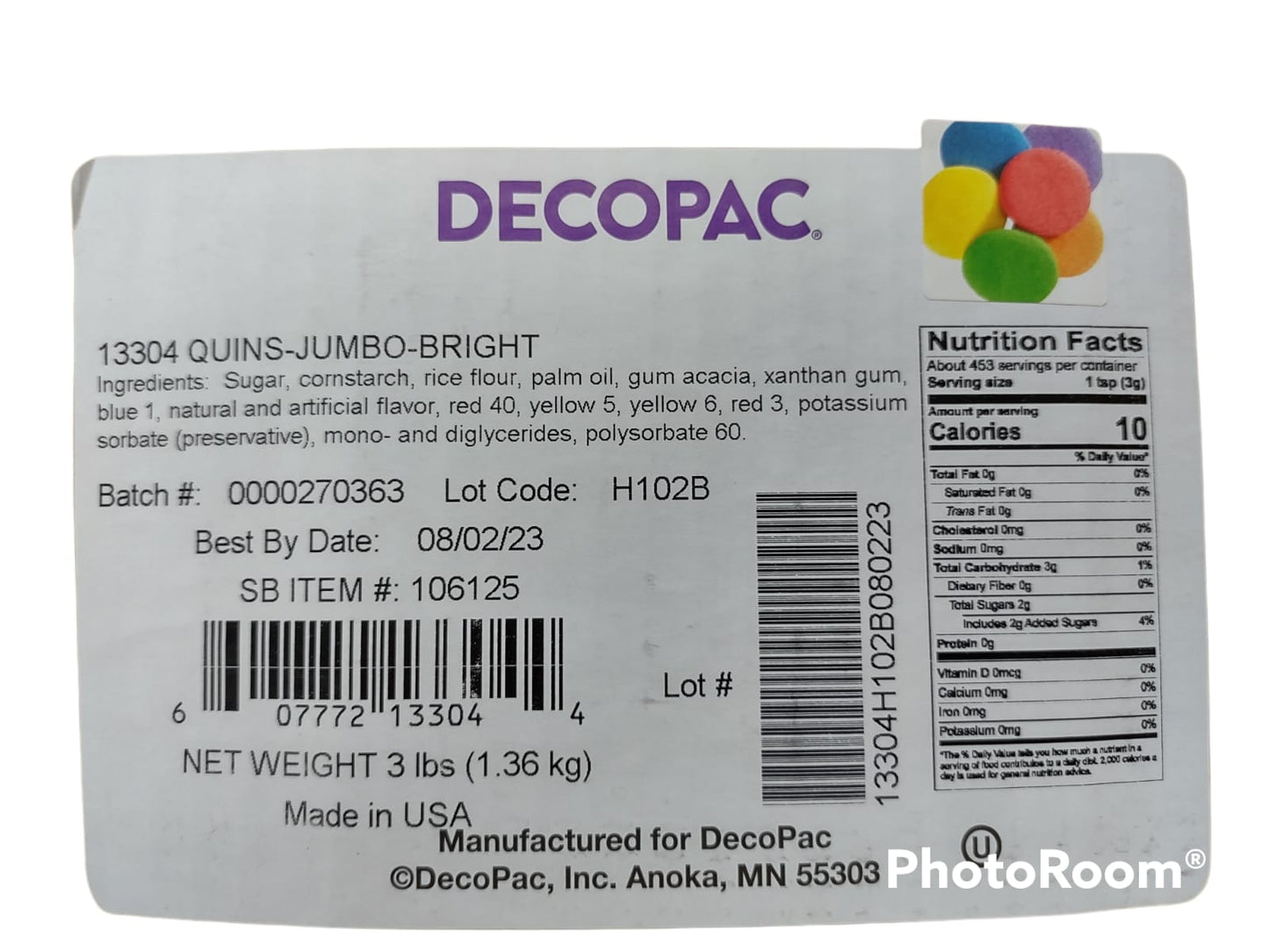Bulk Decopac Bright Jumbo Sprinkles and Quins – Bakers Authority