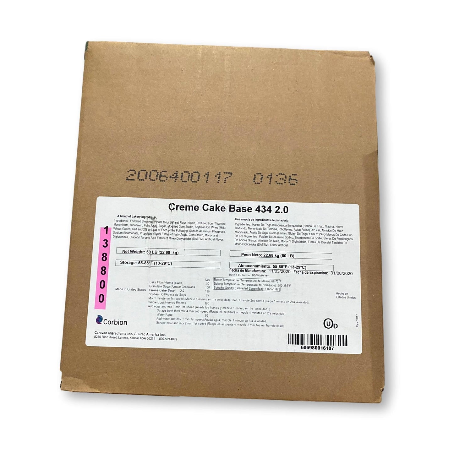 Caravan Chocolate cream cake base 50lb – Bakers Authority